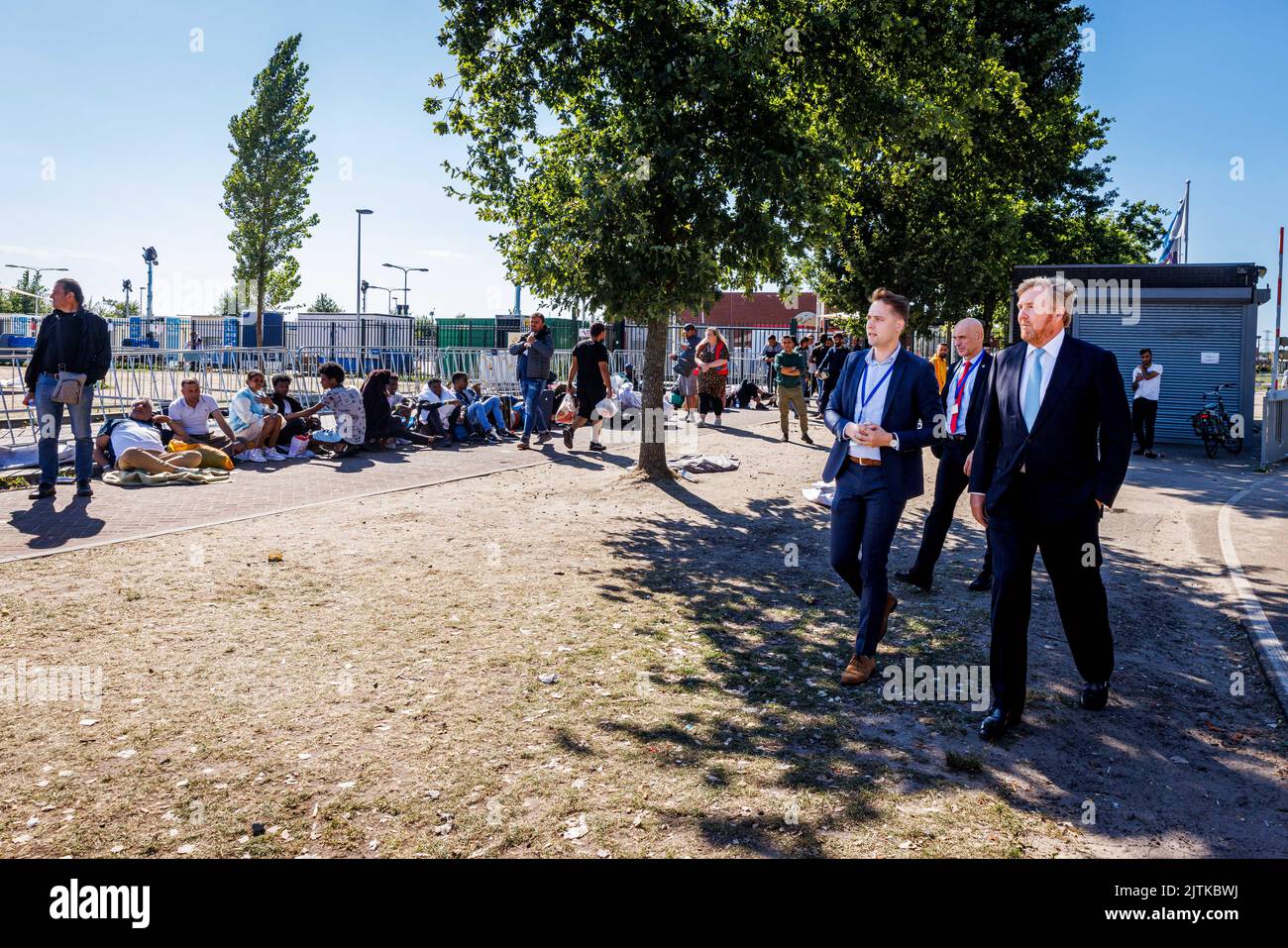 Ter Apel, the Netherlands - 31 Aug 2022, King Willem-Alexander on a ...