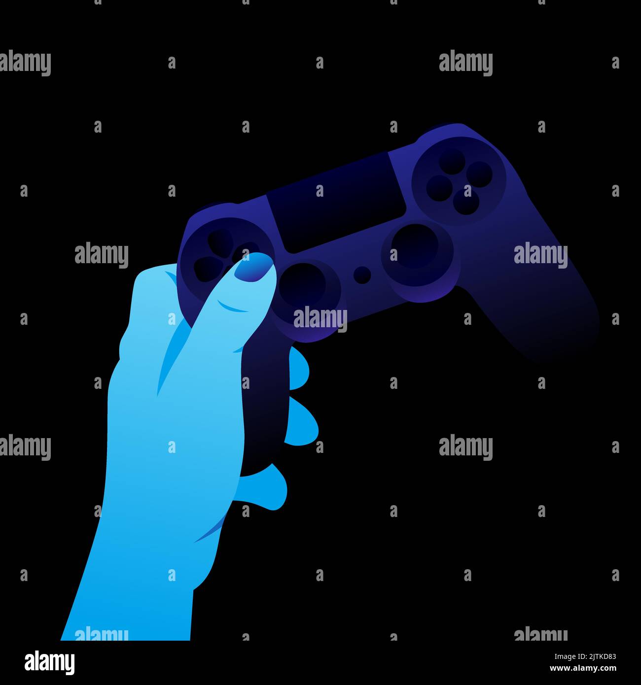 Gamepad in the hand Stock Vector Images - Alamy