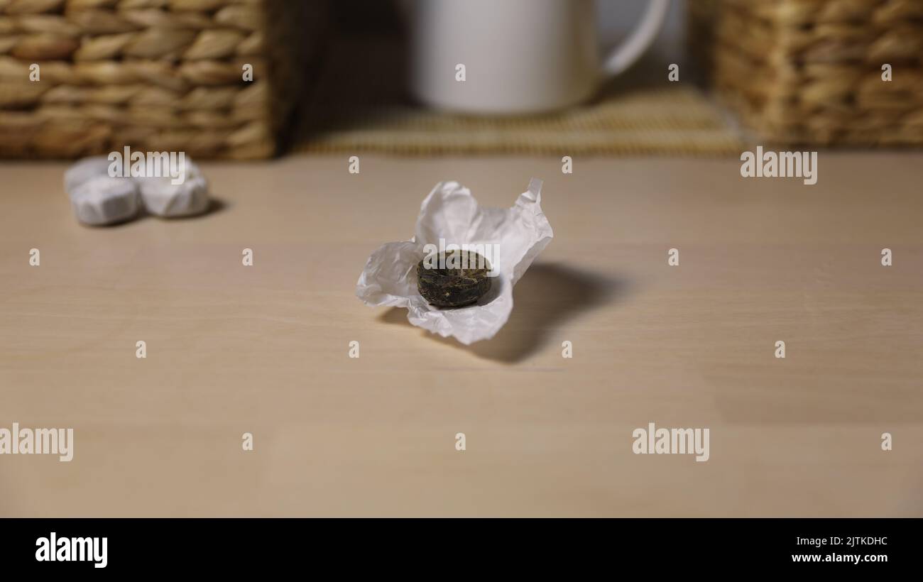 Tea cake in wrapping Stock Photo - Alamy