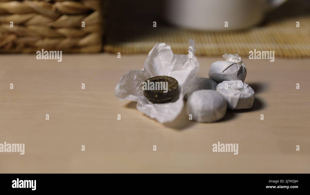 Tea cakes in wrapper Stock Photo - Alamy