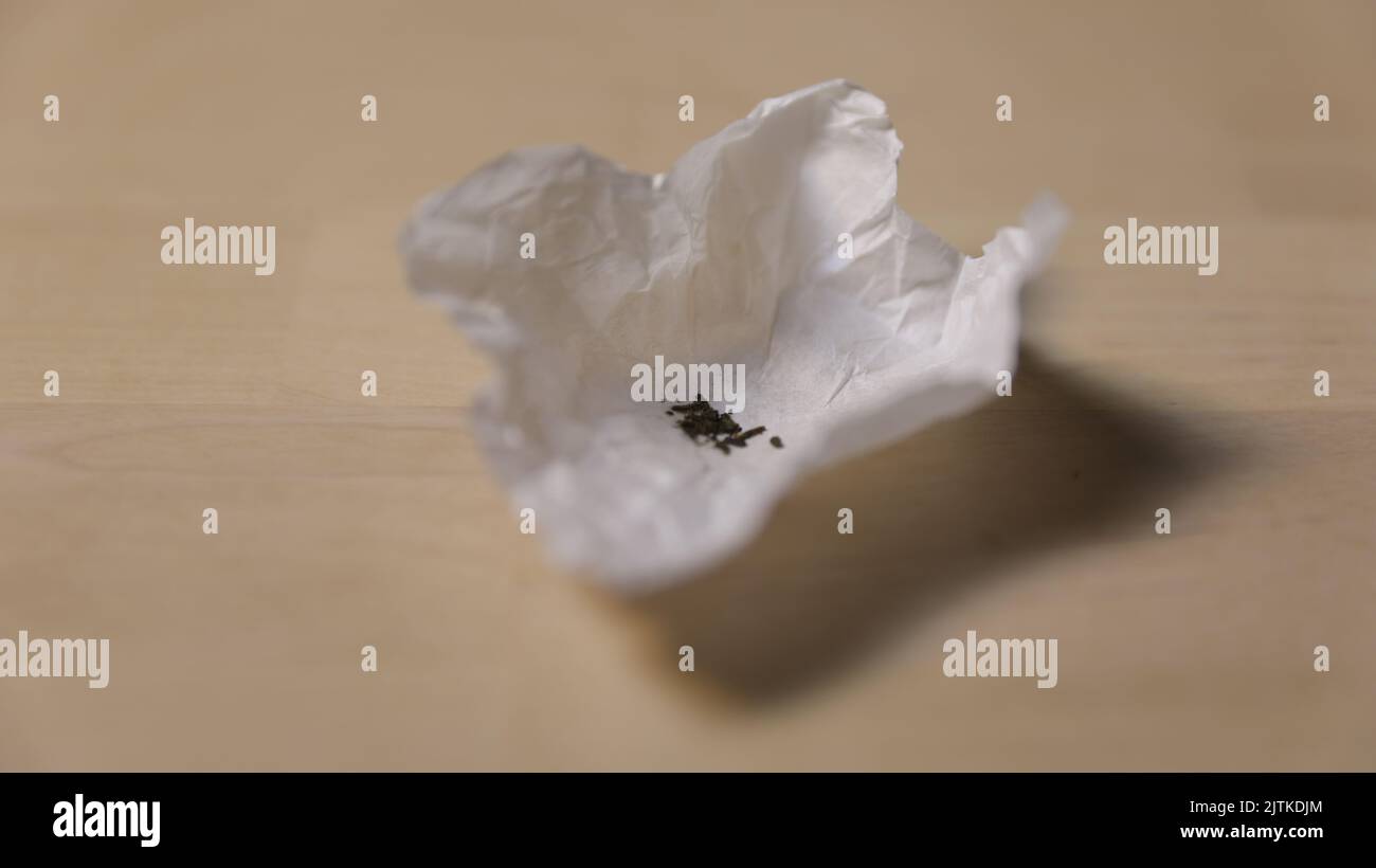 Empty tea wrapper Stock Photo - Alamy