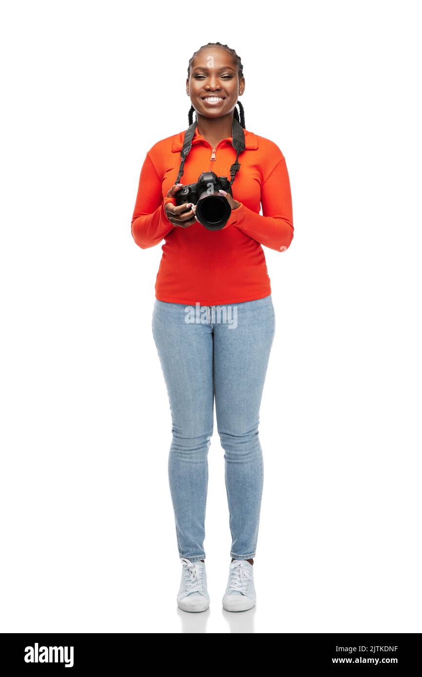Studio photo happy young woman Cut Out Stock Images & Pictures - Alamy