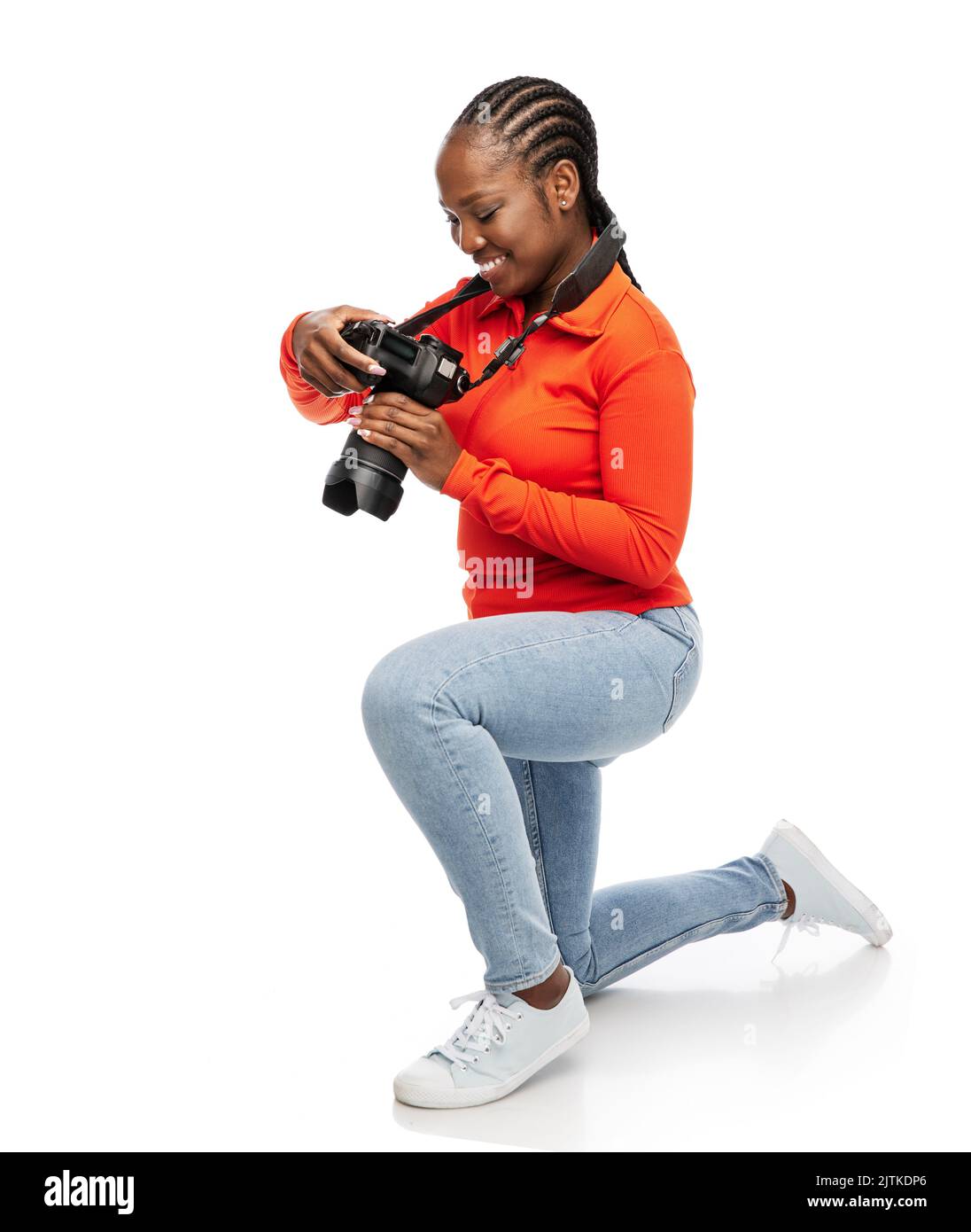 Female photographer photoshoot Cut Out Stock Images & Pictures - Alamy