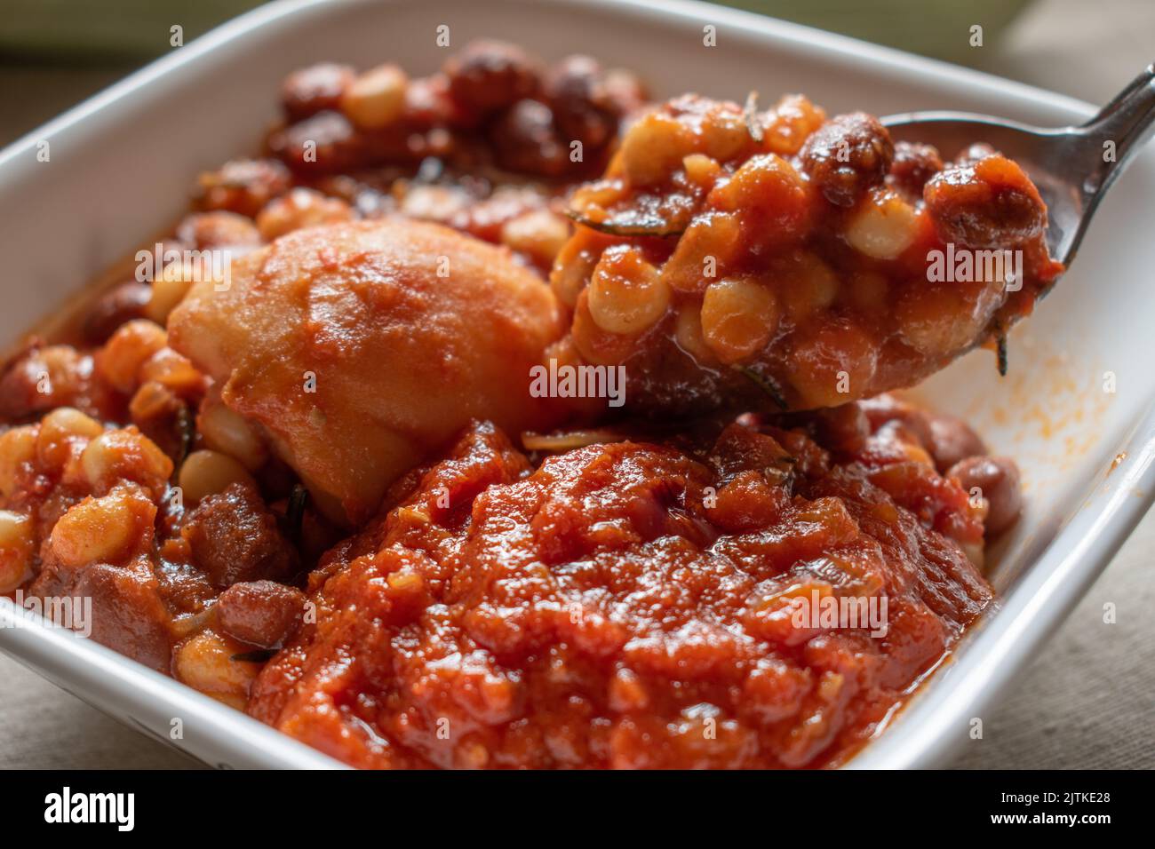 A close up image of Githeri with chilli. Githeri is Kenyan food made ...
