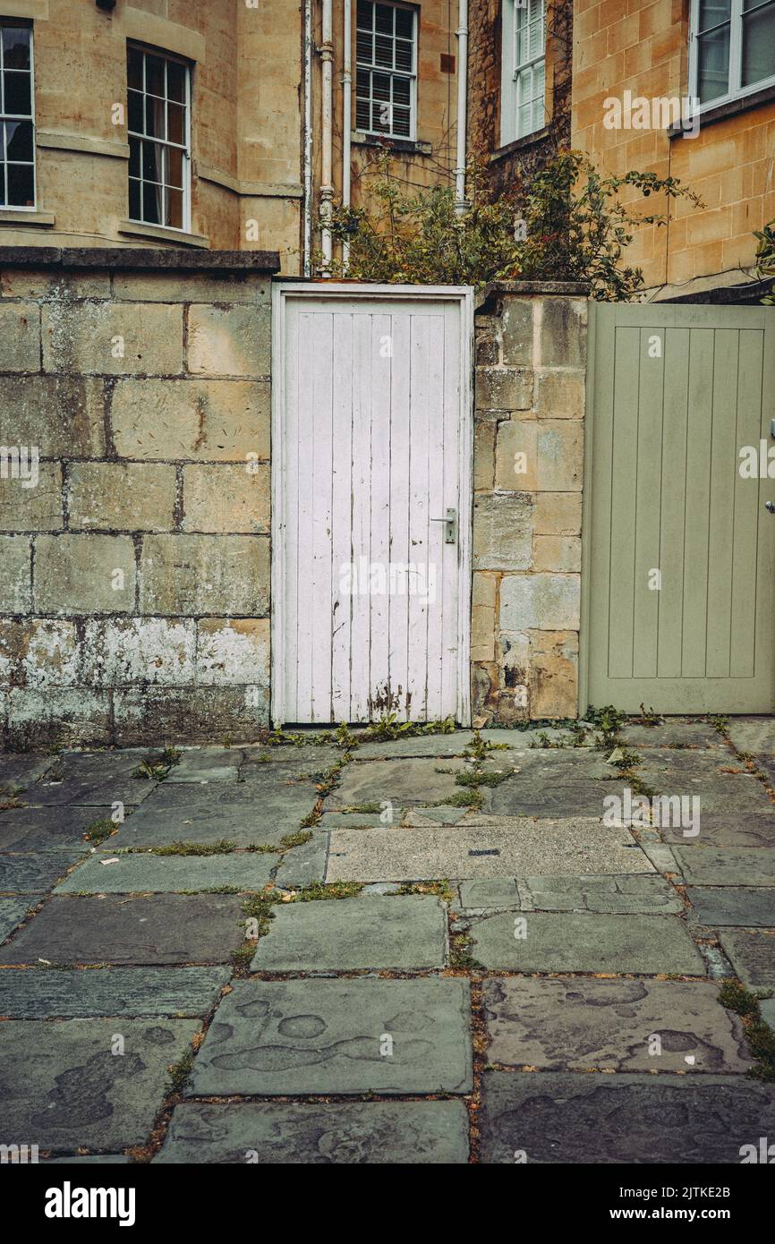 White wooden gate (Aug22 Stock Photo - Alamy