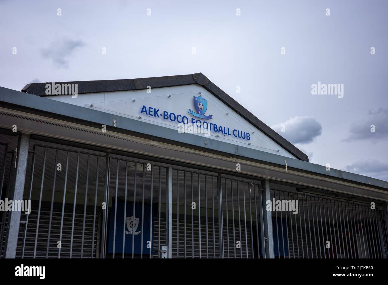 AEK-Boco Football Club House (Aug22 Stock Photo - Alamy