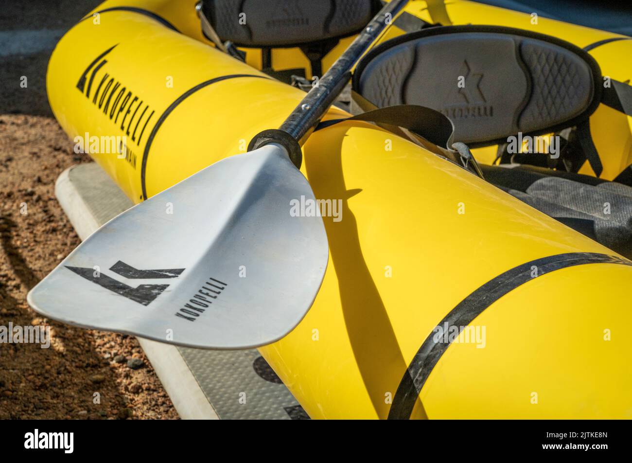 Loveland, CO, USA - August 28, 2022: Kokopelli inflatable Twin packraft ...