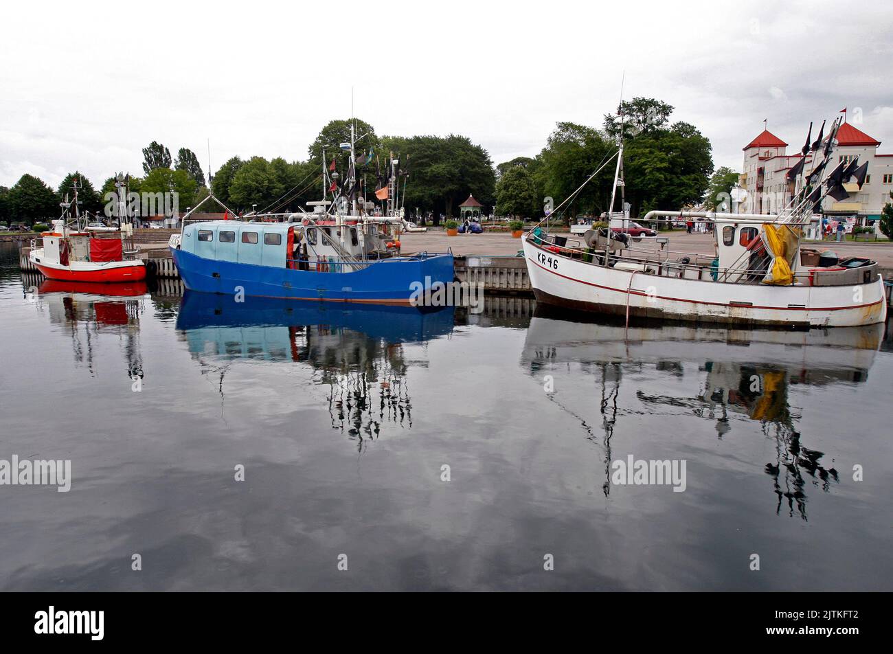 The harbor in Borgholm, Sweden Stock Photo - Alamy