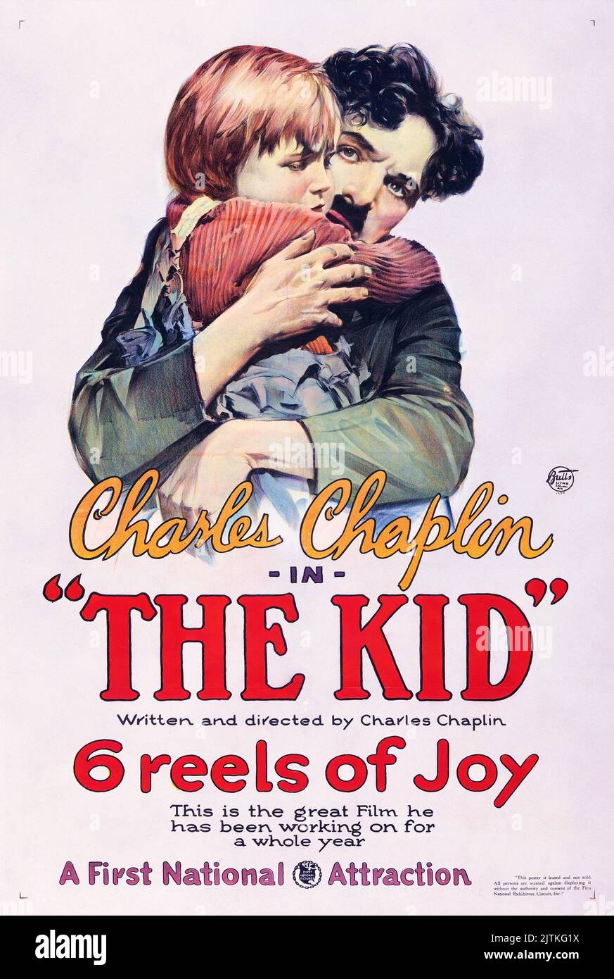 Charlie Chaplin, vintage movie poster - The Kid (First National, 1921 ...
