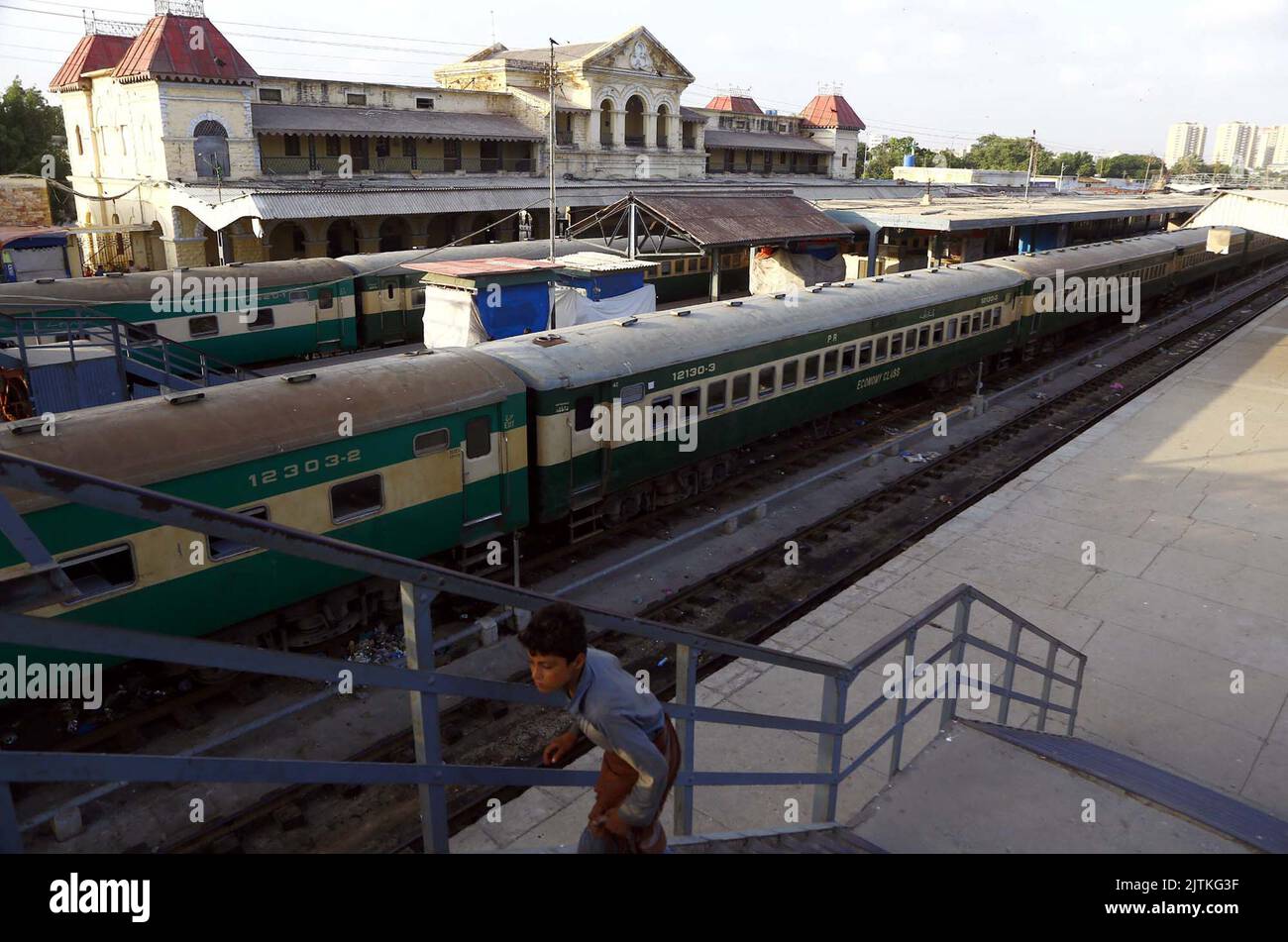 View of Cantt Railways Station seen closed after train services ...