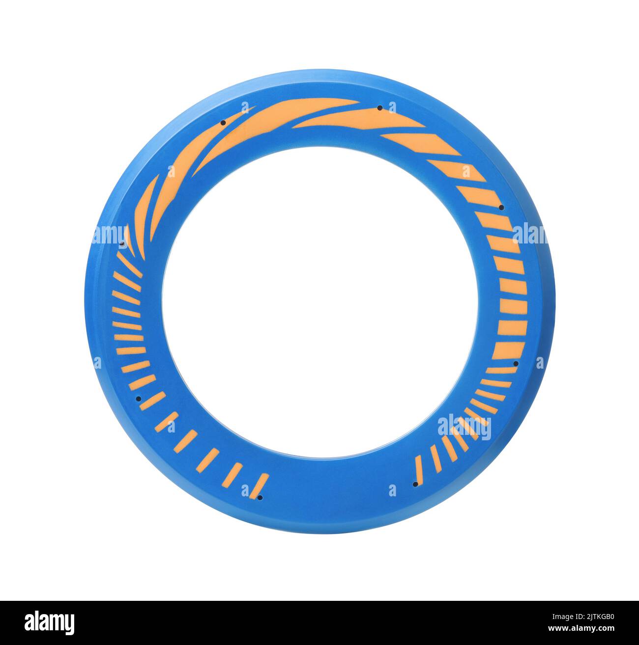 Top view of blue soft flying disk isolated on white Stock Photo - Alamy