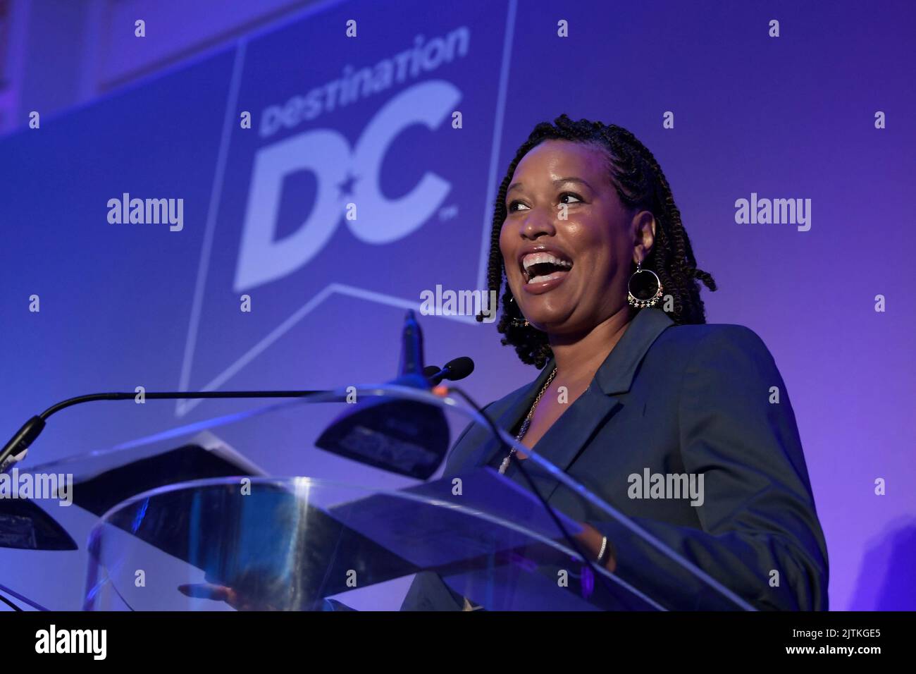 Washington, USA. 31st Aug, 2022. DC Mayor Muriel Bowser delivers ...