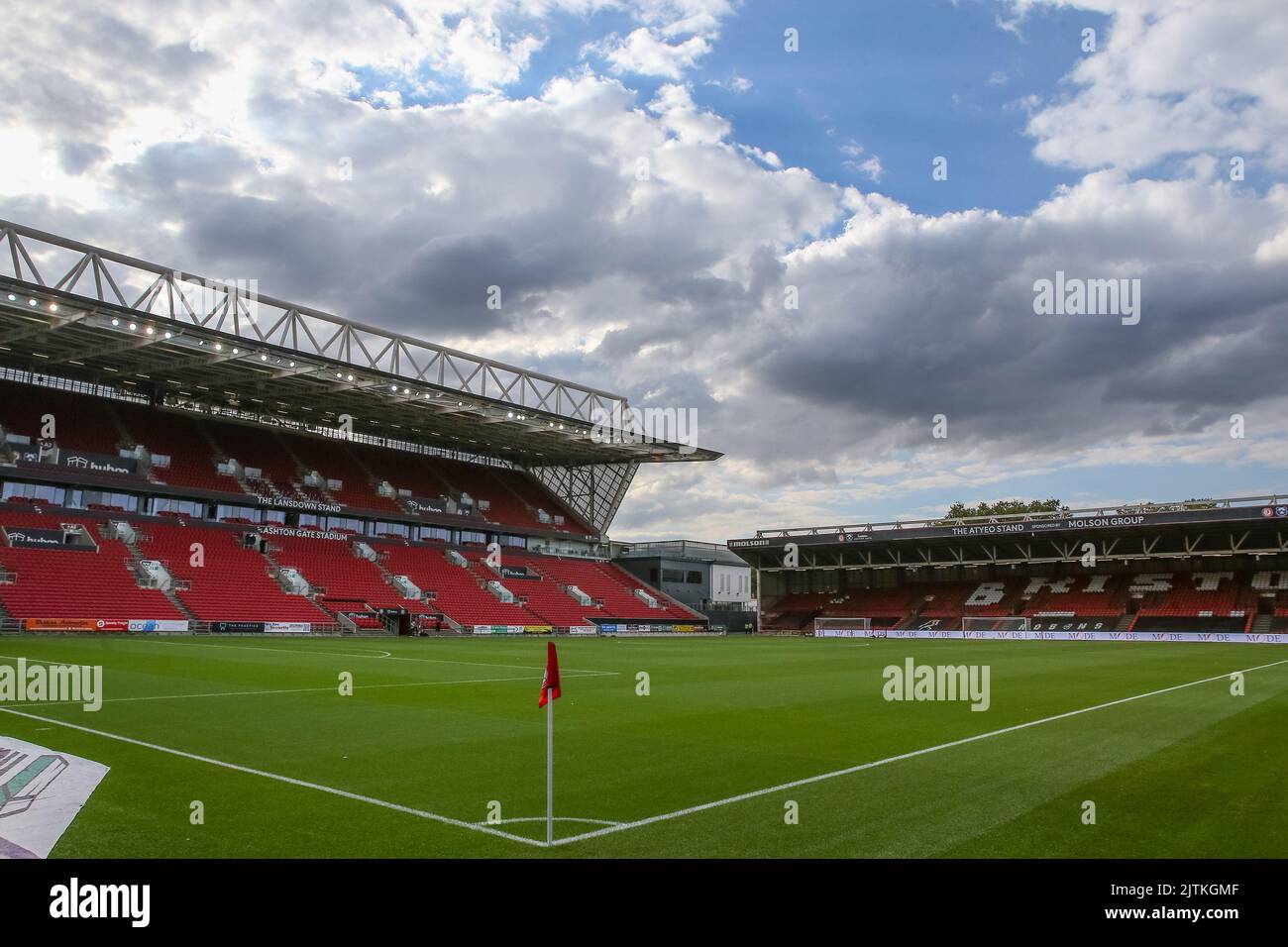 General view inside of Ashton Gate Stadium, home of Bristol City Stock ...