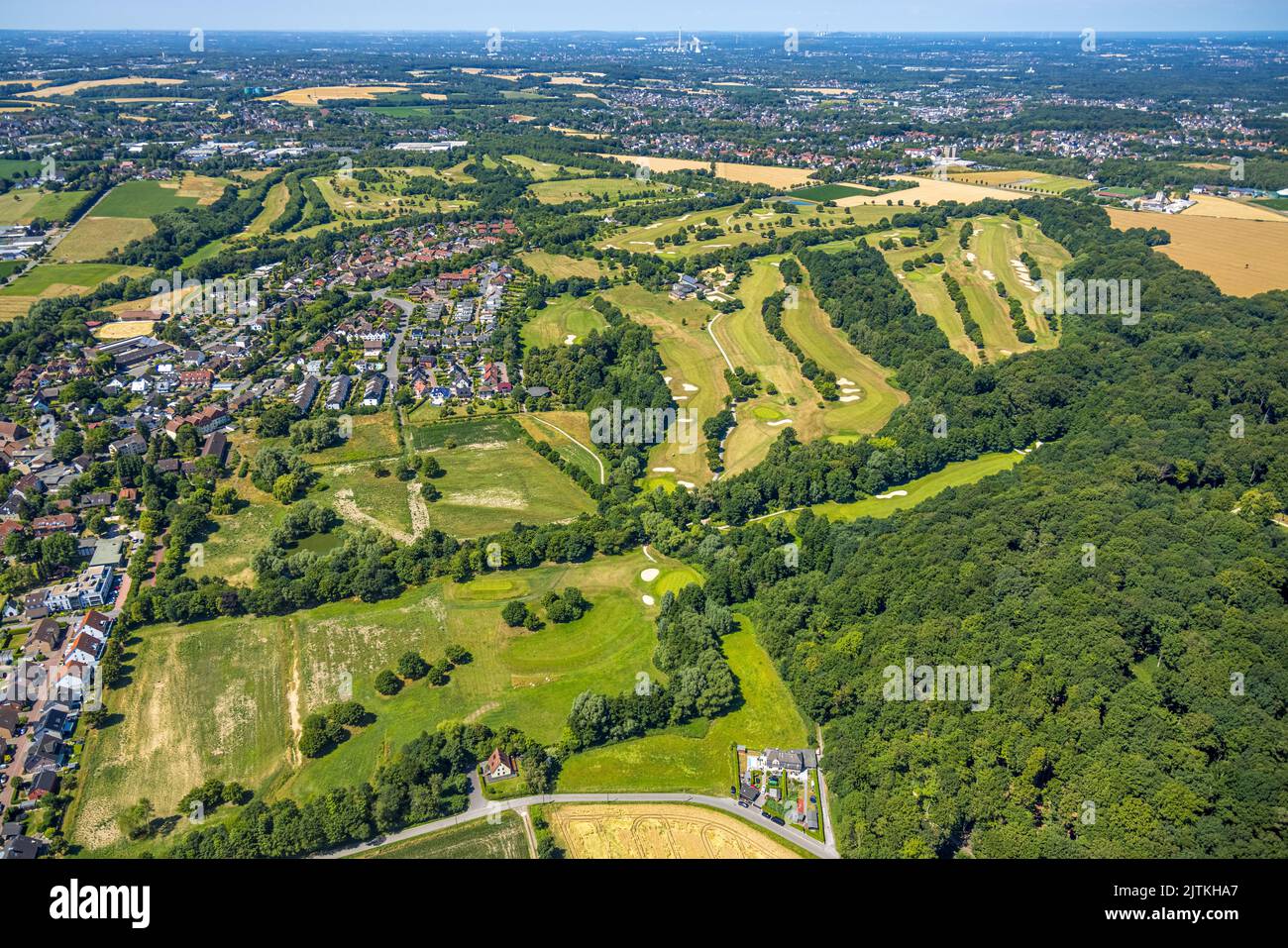 Aerial view, golf course Golfclub Castrop-Rauxel e.V., Frohlinde ...