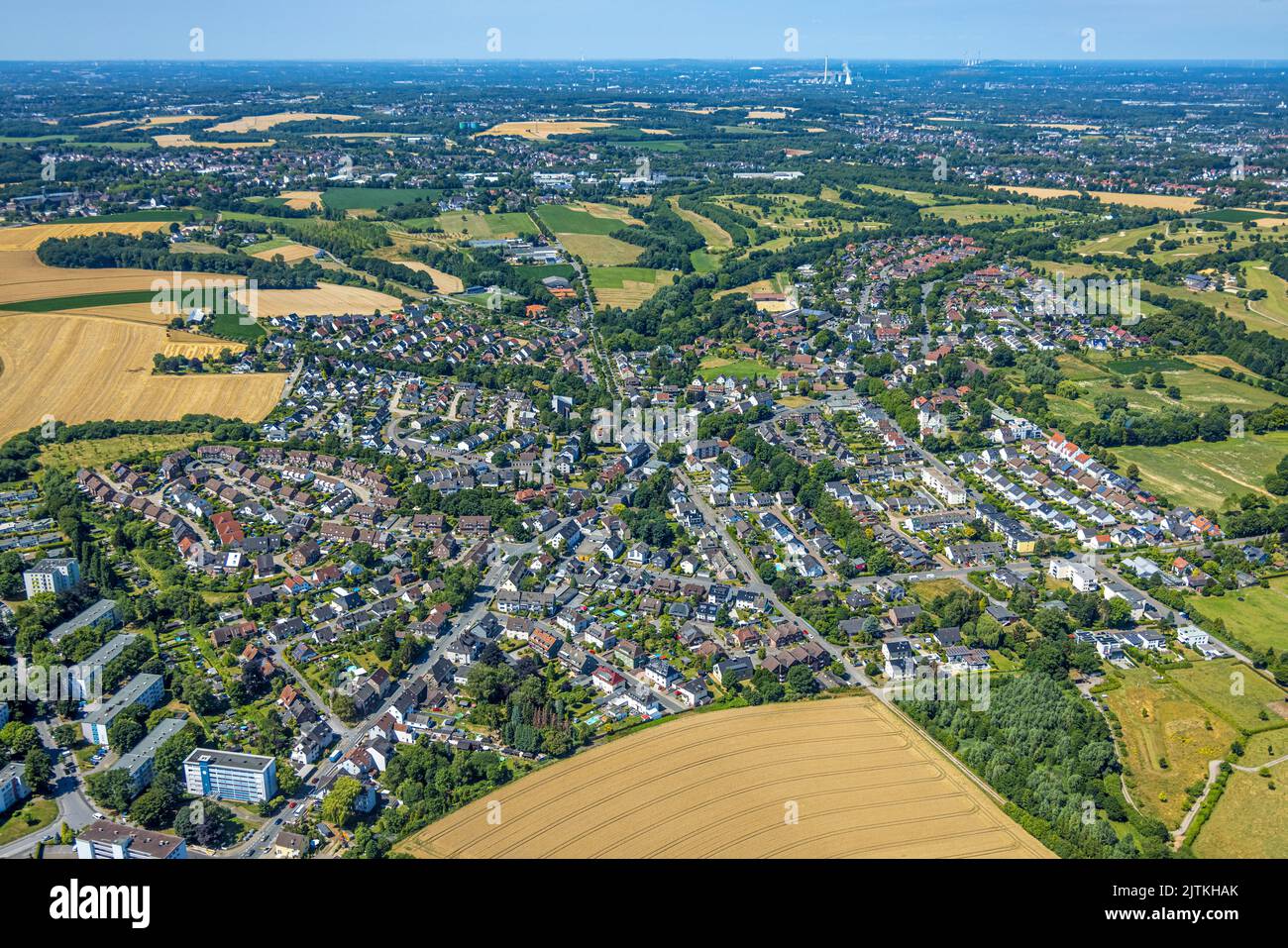 Aerial view, city view district Frohlinde, Castrop-Rauxel, Ruhr area ...
