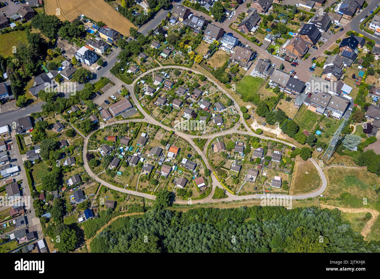 Aerial view, allotment garden association Henrichenburg e.V ...