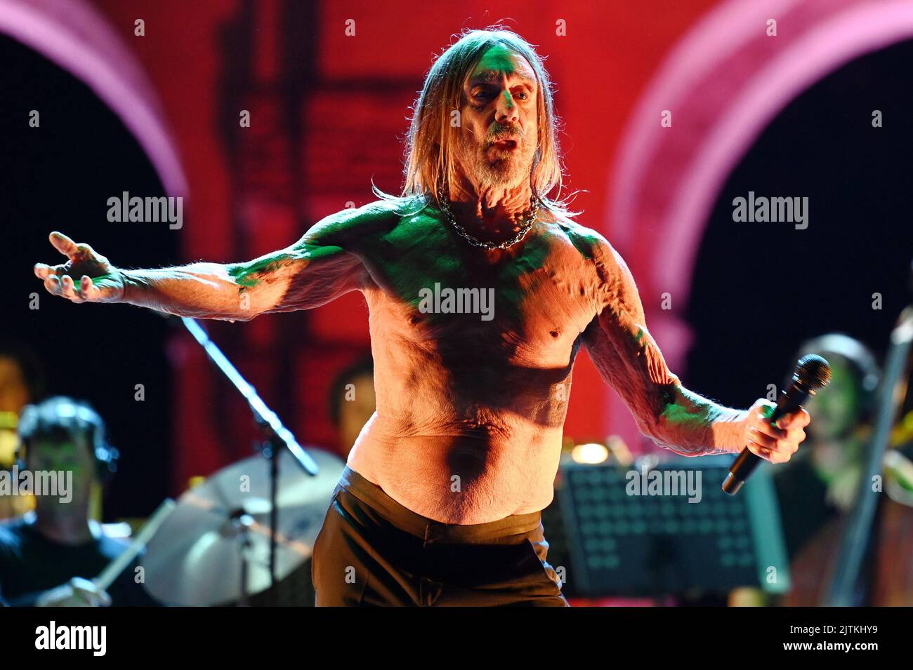 Palazzo Te, Mantova, Italy, August 30, 2022, Iggy Pop performing at Palazzo Te during IGGY POP ...