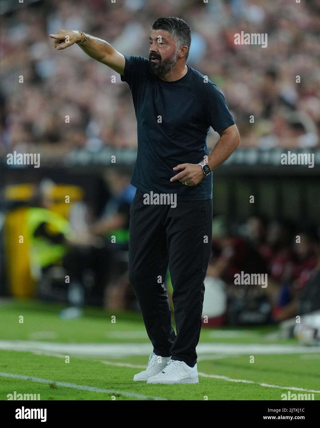 Valencia CF head coach Gennaro Gattuso during the La Liga match between ...