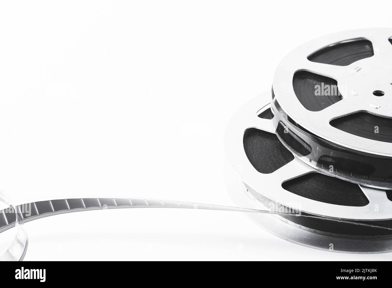 Vintage film strip isolated on white background. Film footage on film ...