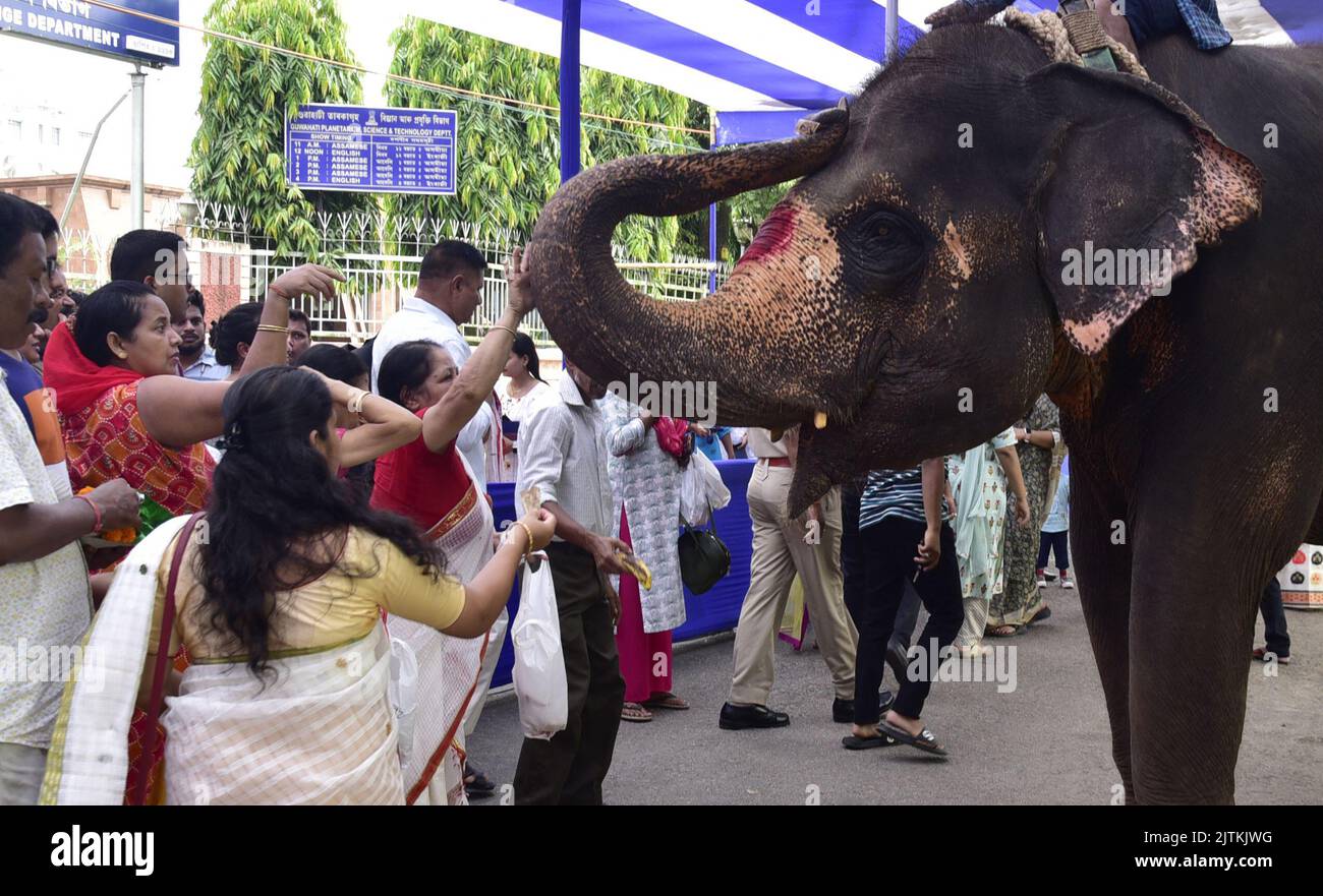 Guwahati, Guwahati, India. 31st Aug, 2022. Indian Hindu devotees ...