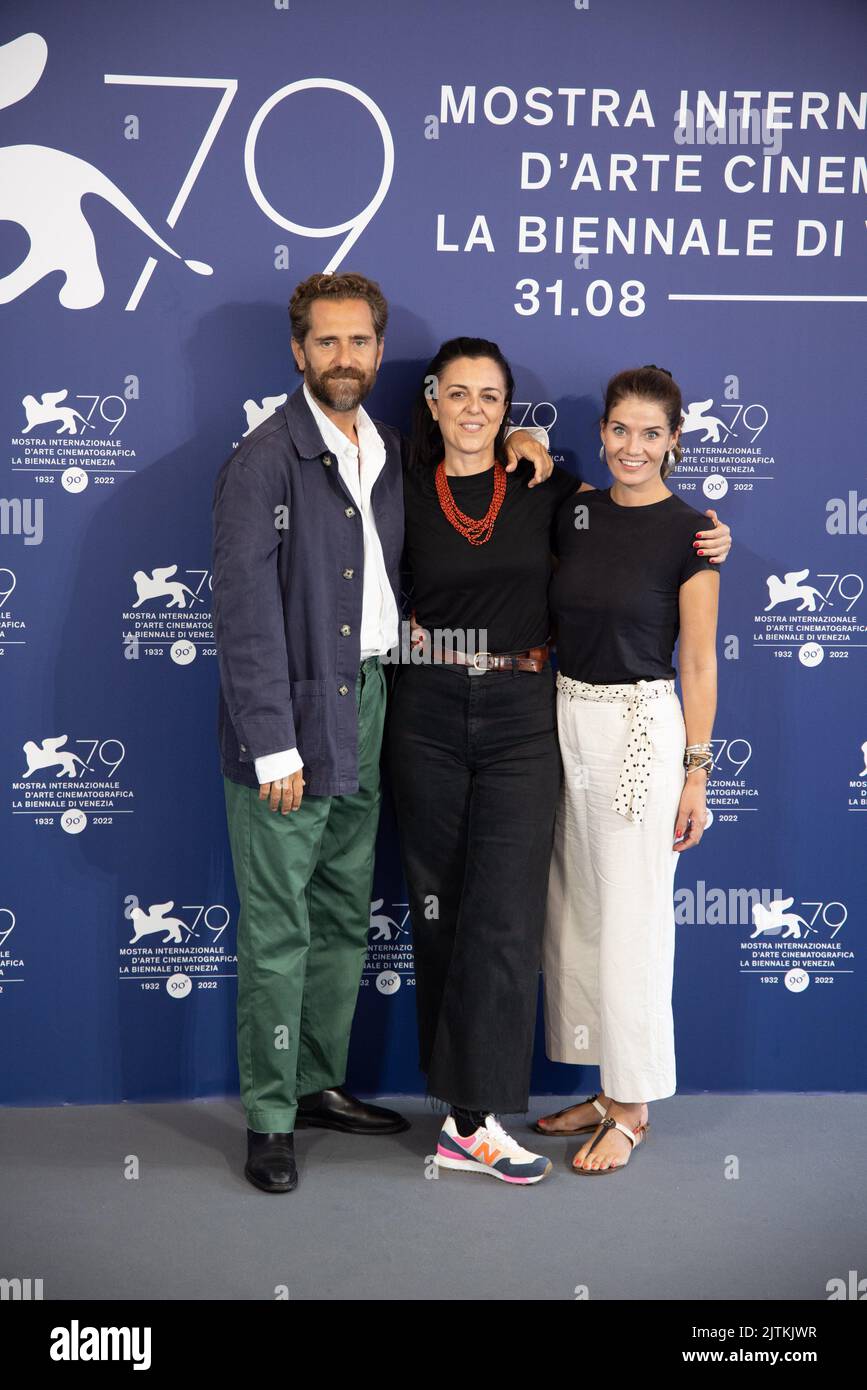 August 31, 2022, Lido di Venezia, Italy: (L-R) Director Roberto De ...