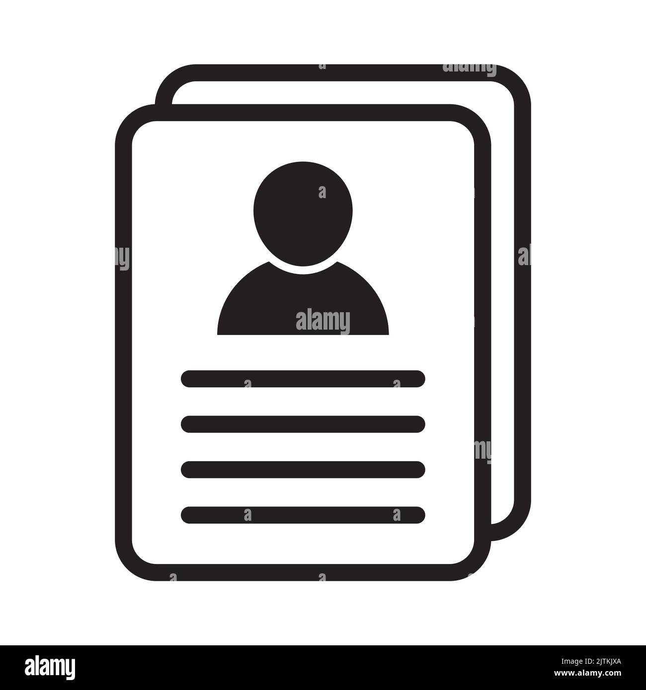 Resume icon. Personal data check icon. Vector icon for web design ...