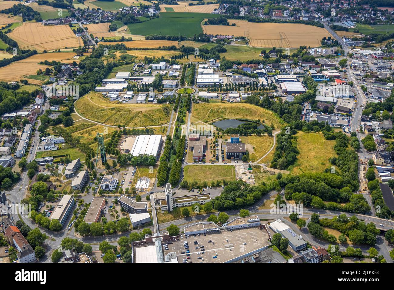 Aerial view, Erin Park, Castrop-Rauxel, Ruhr area, North Rhine ...