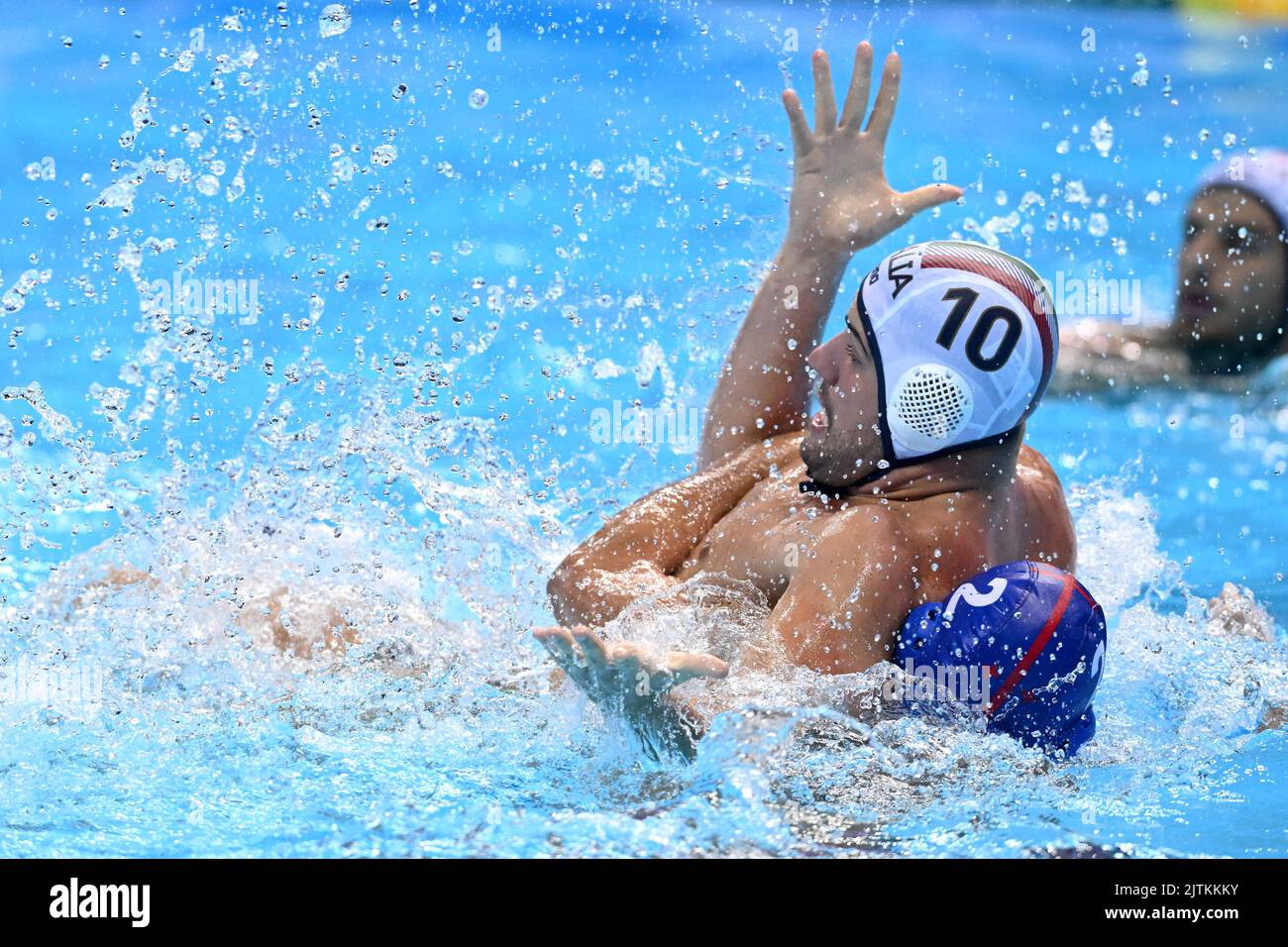 SPLIT, CROATIA - AUGUST 31: Lorenzo Bruni of Italy and Boris Vapenski ...