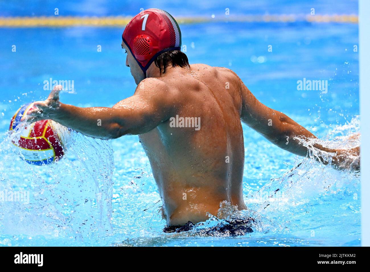 SPLIT, CROATIA - AUGUST 31: Goalkeeper of Italy Marco Del Lungo during ...
