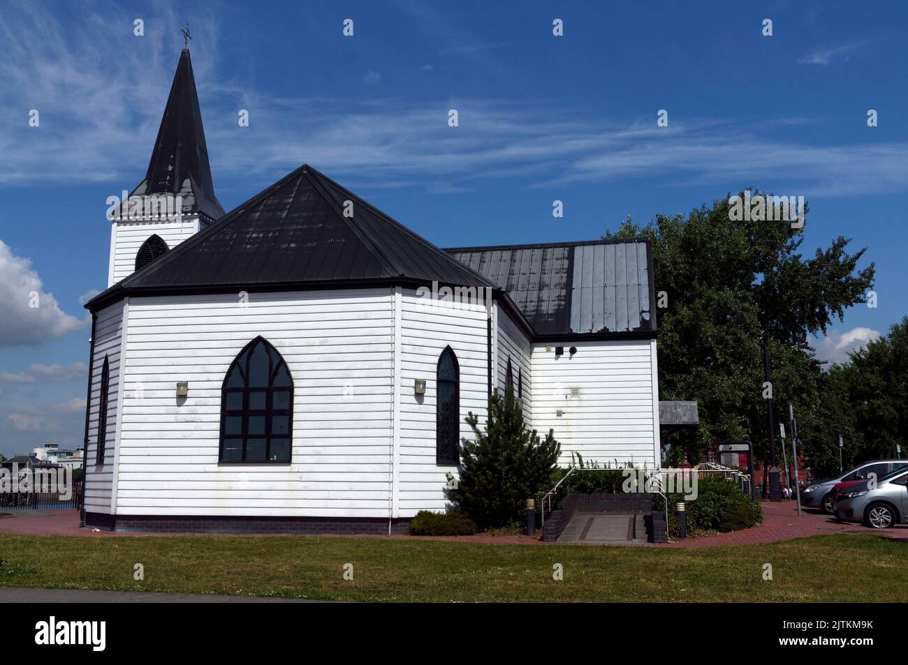 Norwegian Church, Cardiff Bay, 2022. summer Stock Photo - Alamy