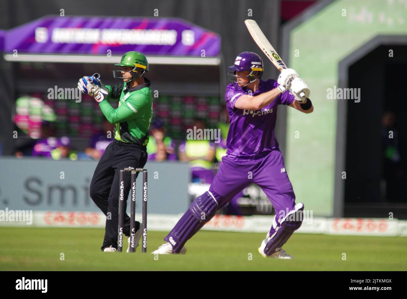 Leeds, England, 31 August 2022. Adam Hose batting for Northern ...