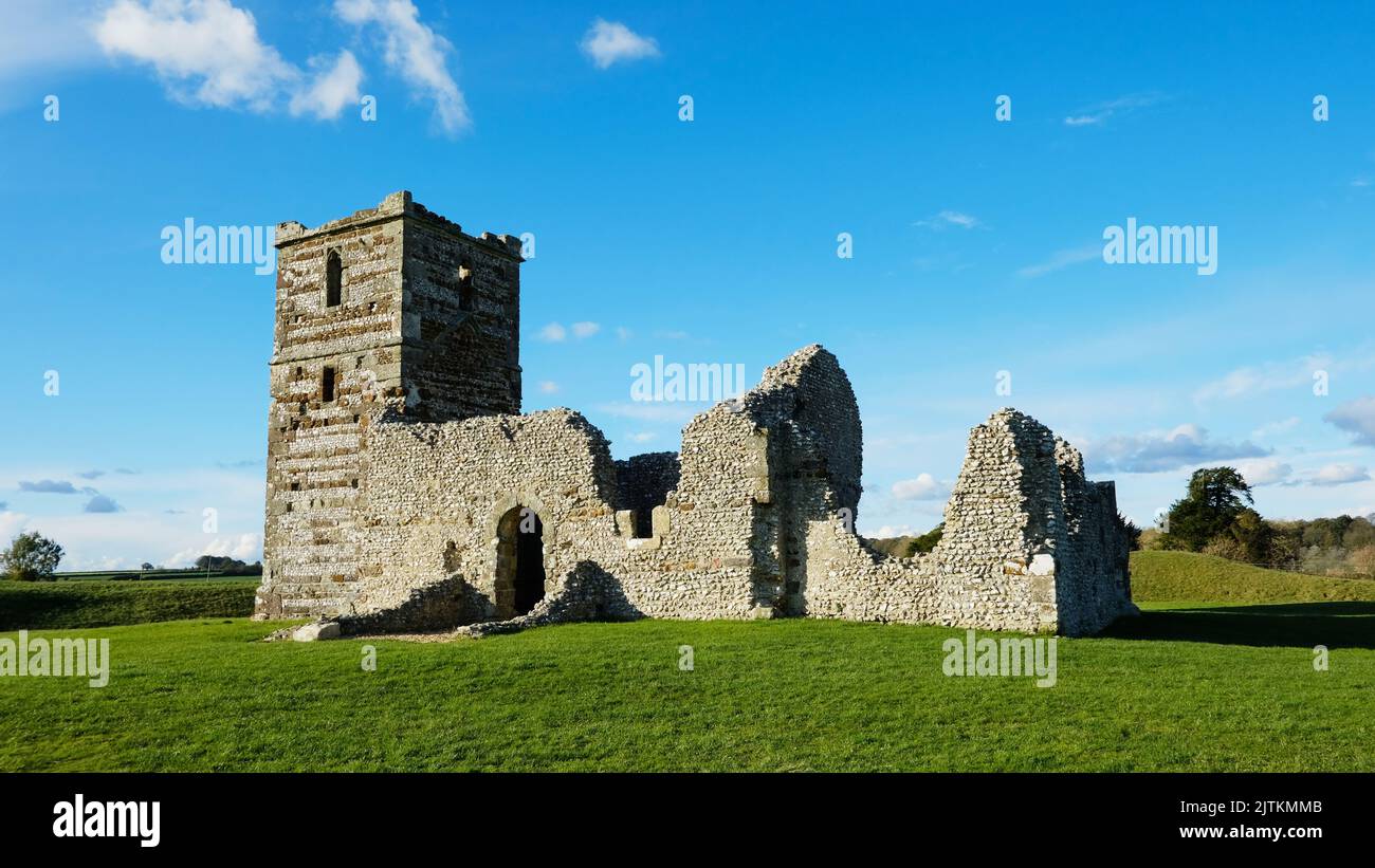 The ancient church at Knowlton built within a neolithic henge, Dorset ...
