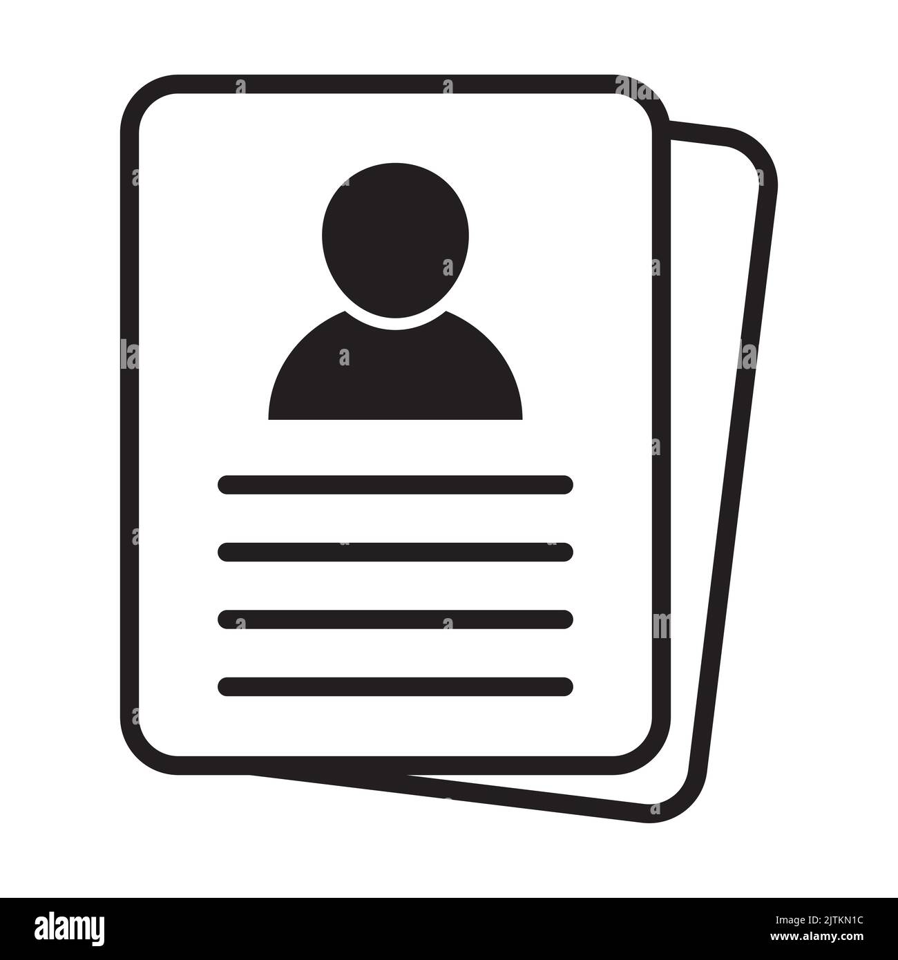 Resume icon. Personal data check icon. Vector icon for web design ...
