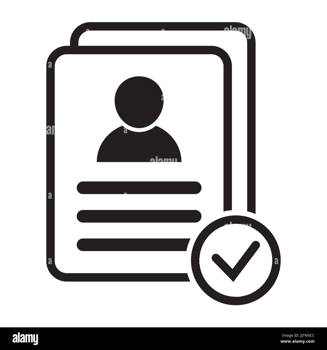 Resume icon. Personal data check icon. Vector icon for web design ...