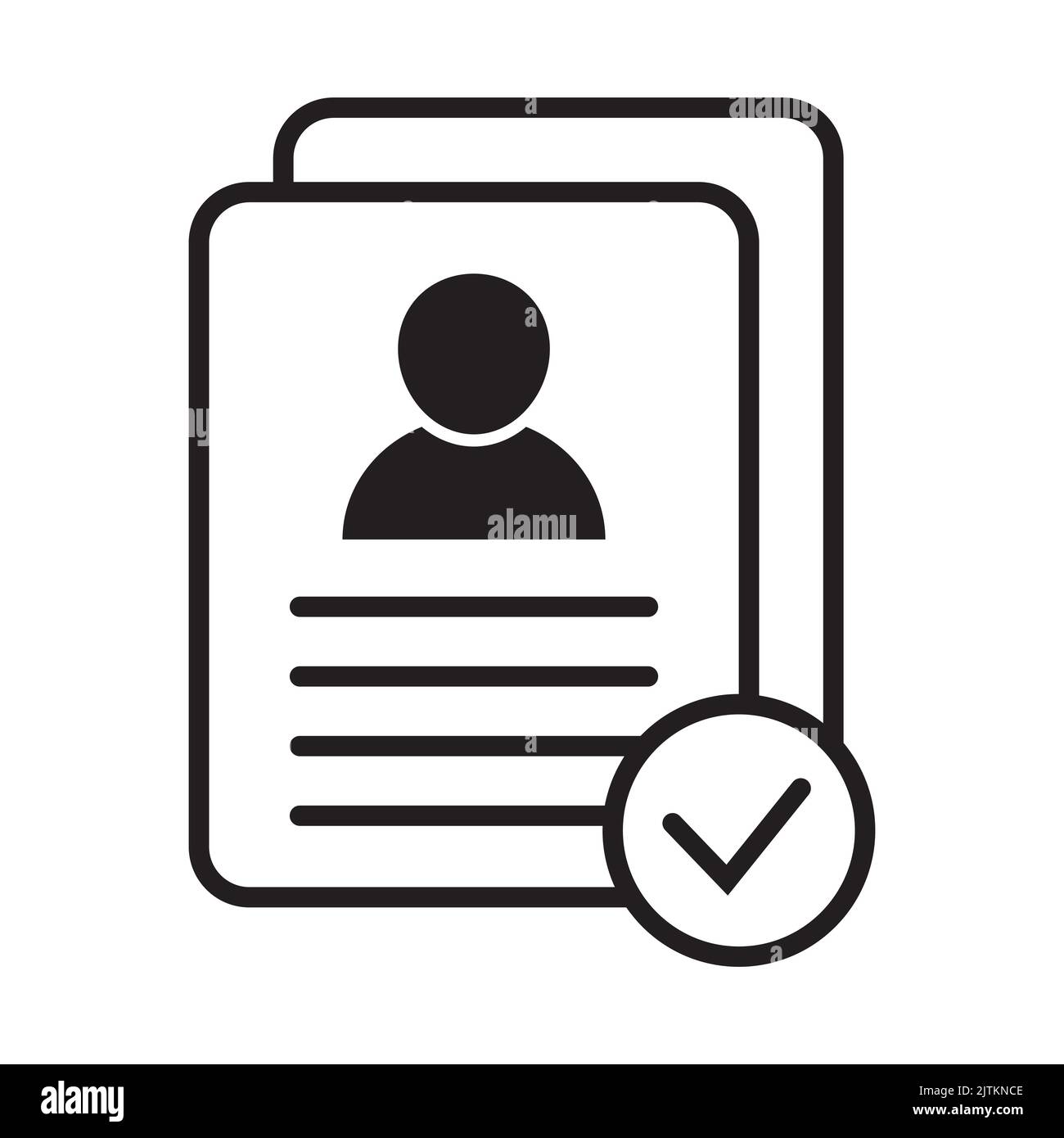 Resume icon. Personal data check icon. Vector icon for web design ...