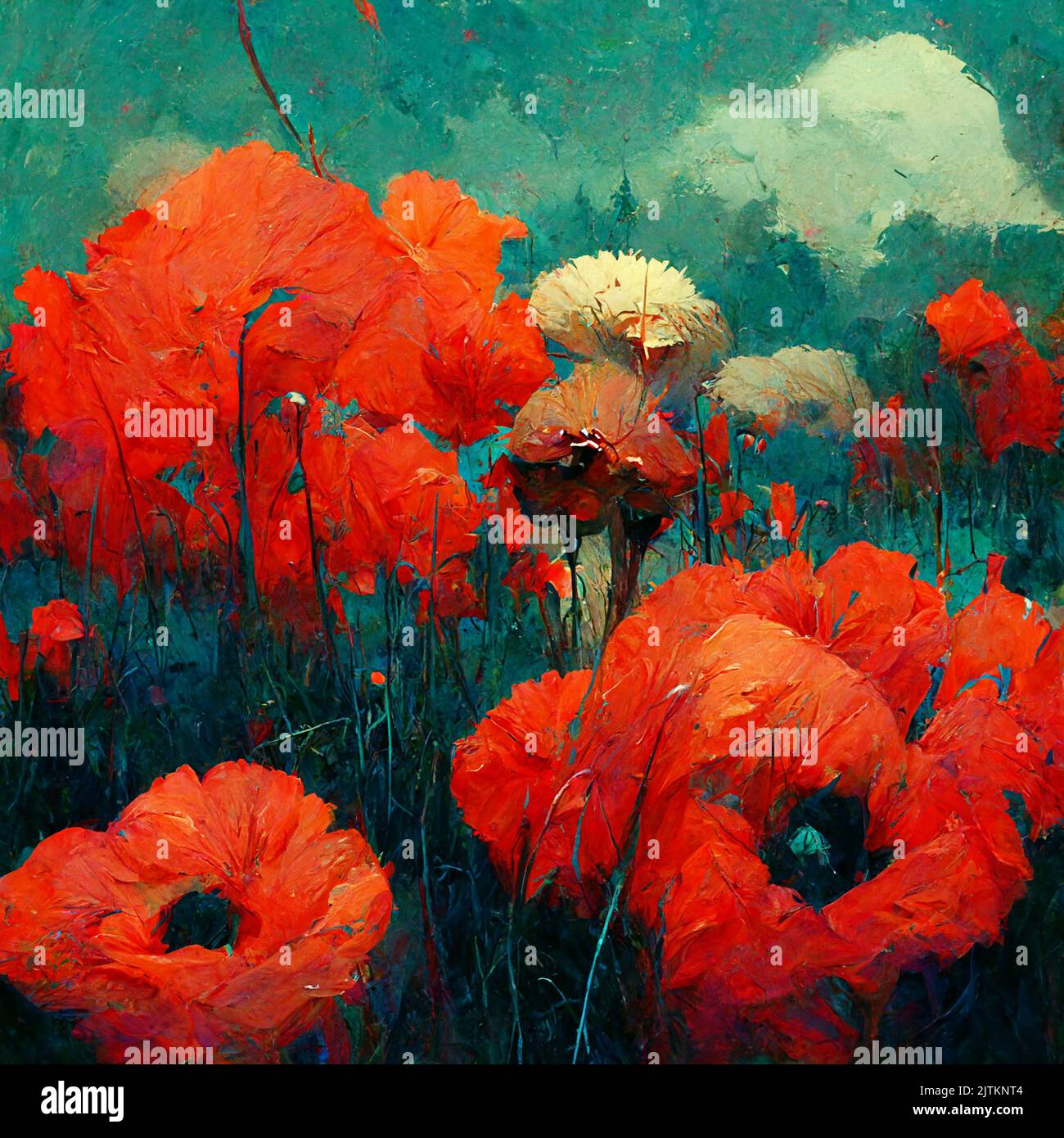 Beautiful poppy field in bright sunlight. Spring flower background ...