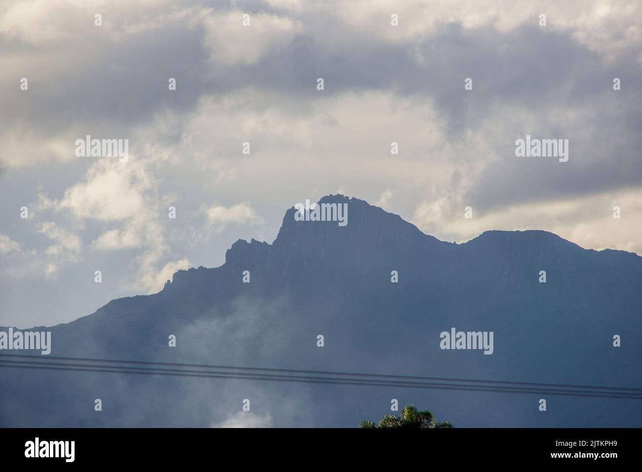 peak of the black needles seen from cruise town in sao paulo Brazil ...
