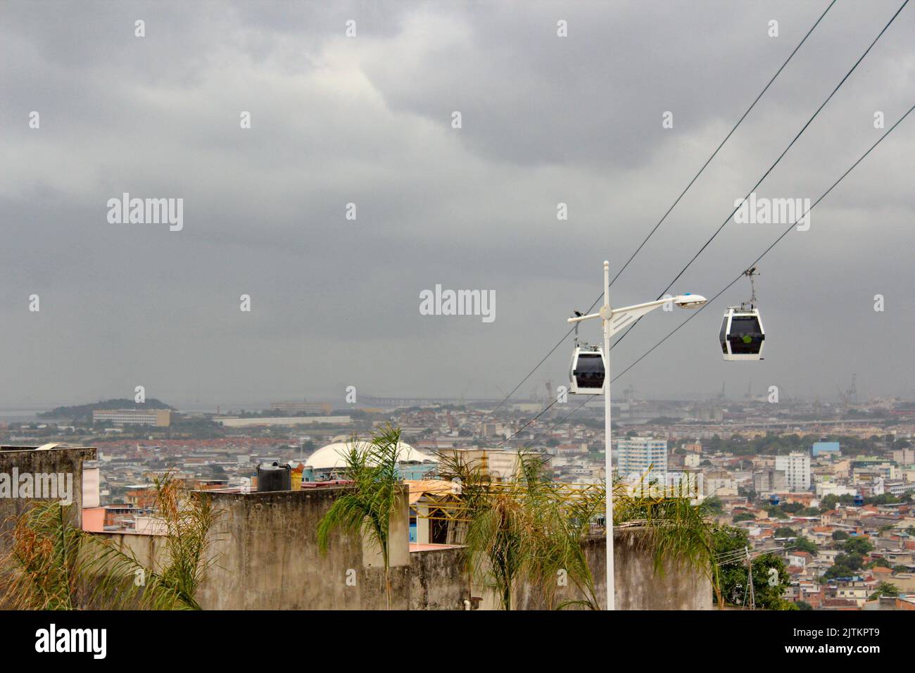 old cable car of the german slum complex (Complexo do Alemão) in rio de ...