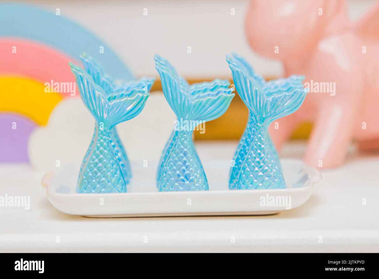 birthday decoration with mermaid theme, widely used in brazil Stock ...