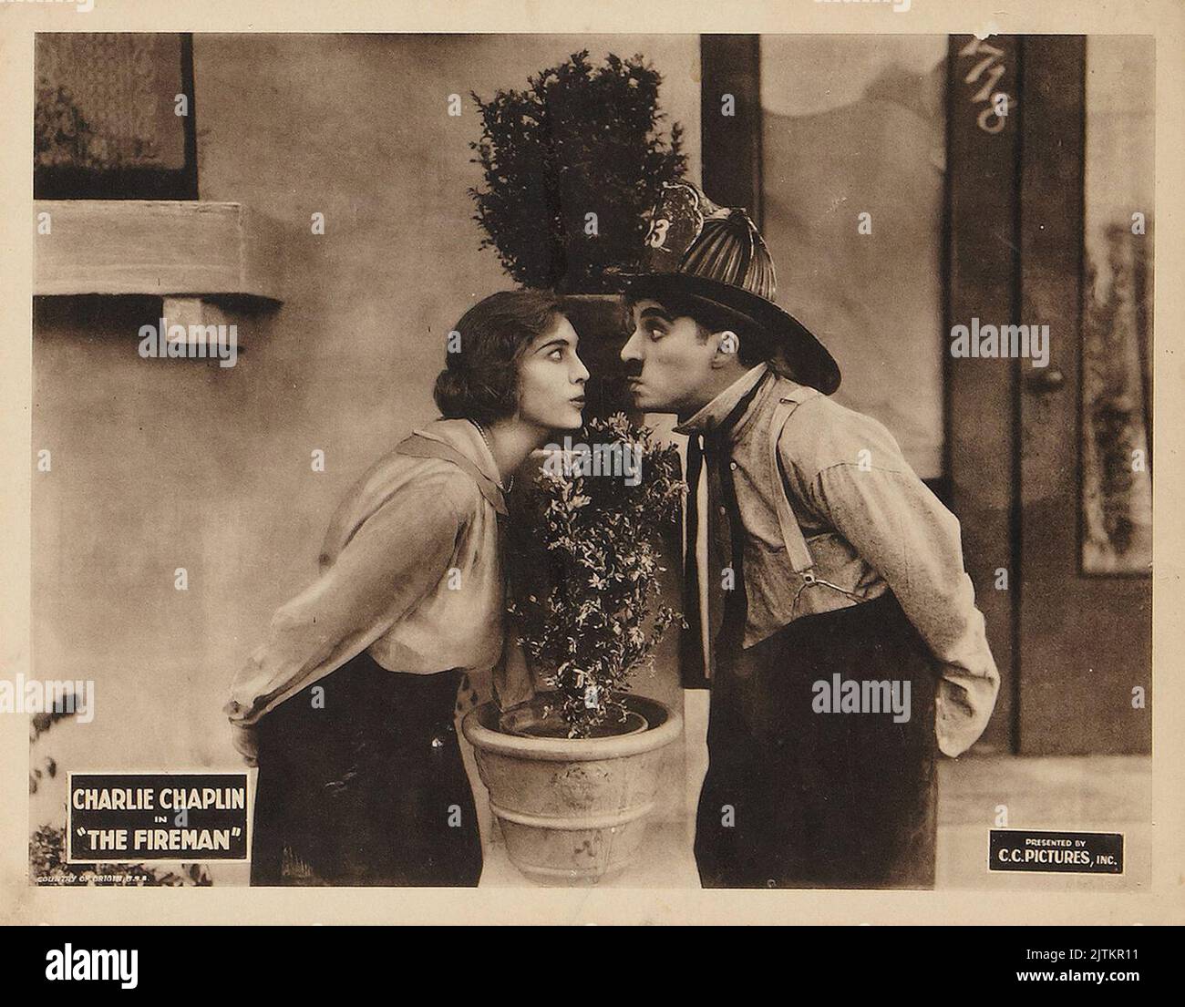 Charlie Chaplin in The Fireman (C.C. Pictures, Inc., R-1920s). Lobby ...