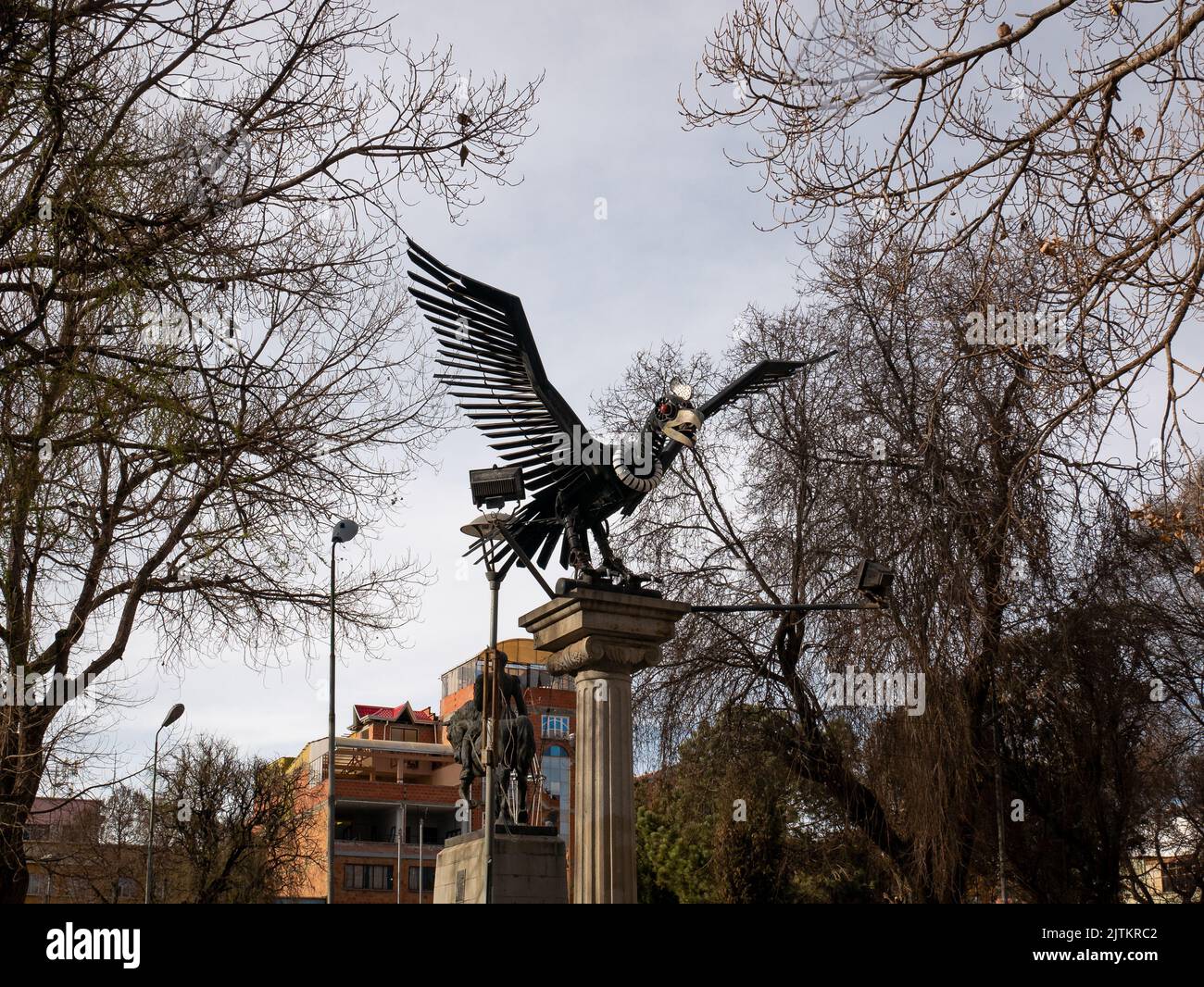 Viacha, La Paz, Bolivia - August 16 2022: Statue Made of Iron ...