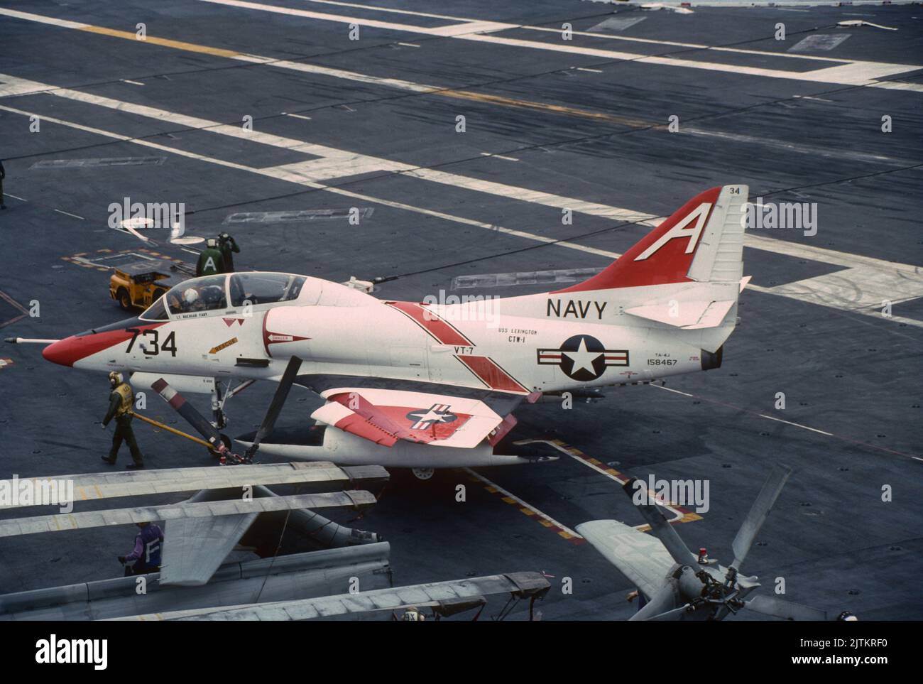 Douglas A-4 Skyhawk aggressor aircraft used by instructors at the Navy Fighter Weapons School ...