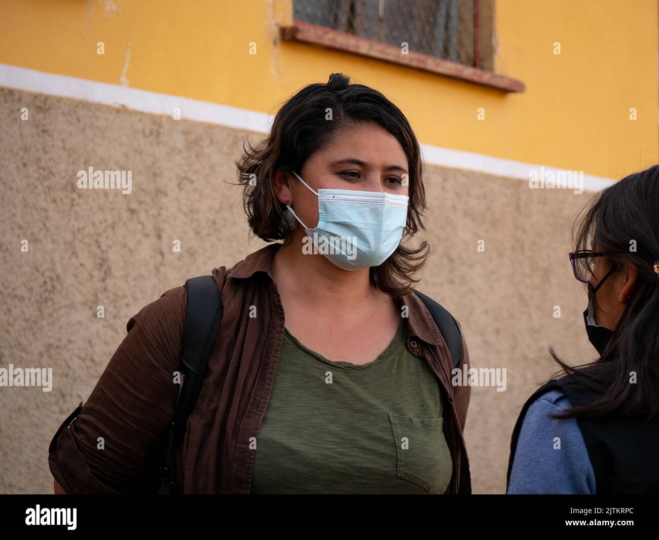 Indigenous woman wearing mask hi-res stock photography and images - Alamy