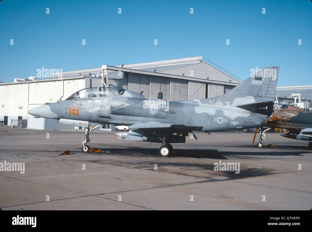 Douglas A-4 Skyhawk aggressor aircraft used by instructors at the Navy ...