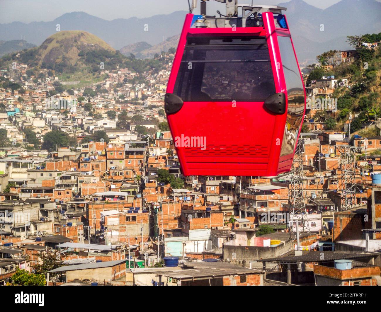 old cable car of the german slum complex (Complexo do Alemão) in rio de ...