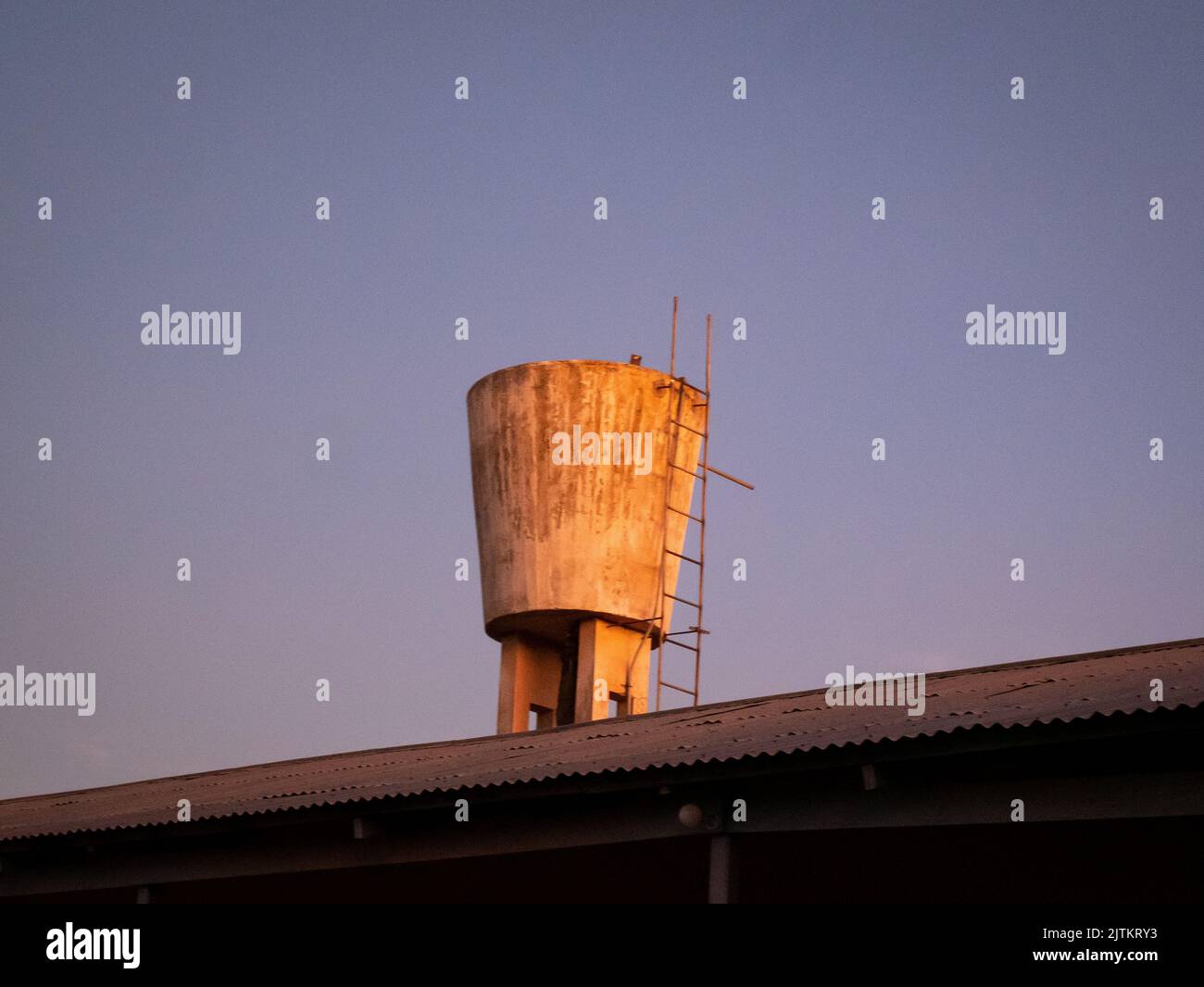 External Water Storage against Dramatic Sunset Sky in Viacha, Bolivia ...