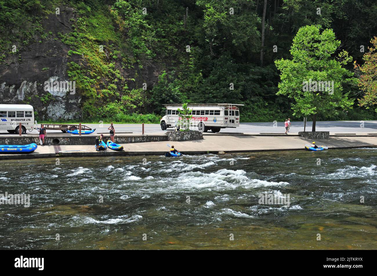 Whitewater rafting in the Nantahala River in North Carolina's ...