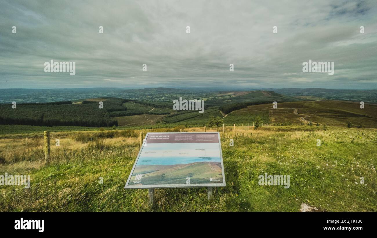 Mullaghcarn viewpoint, Gortin Gles, Omagh, Tyrone, Ireland Stock Photo ...