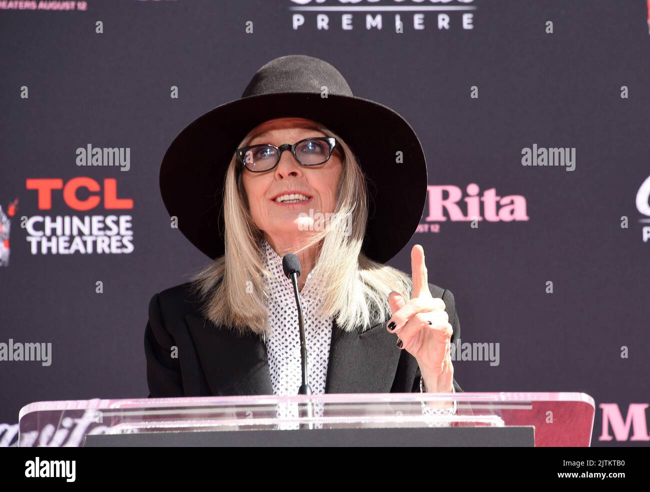 Diane Keaton arriving to the Diane Keaton Hand and Footprints Ceremony ...