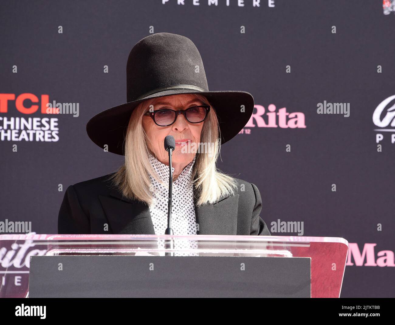 Diane Keaton arriving to the Diane Keaton Hand and Footprints Ceremony ...